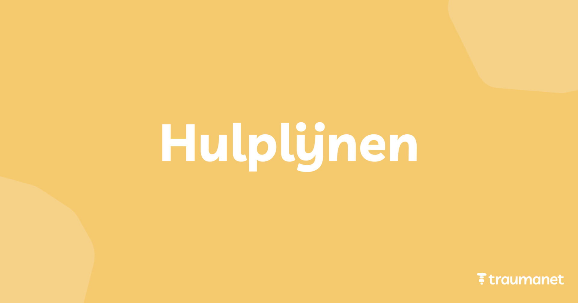 Hulplijnen voor contact en ondersteuning